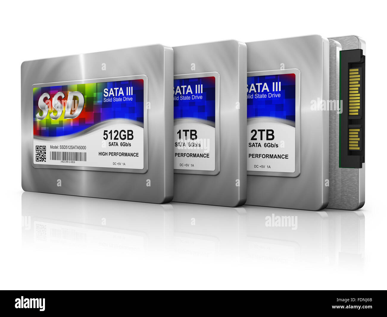 ssd hard drives on a white background Stock Photo - Alamy