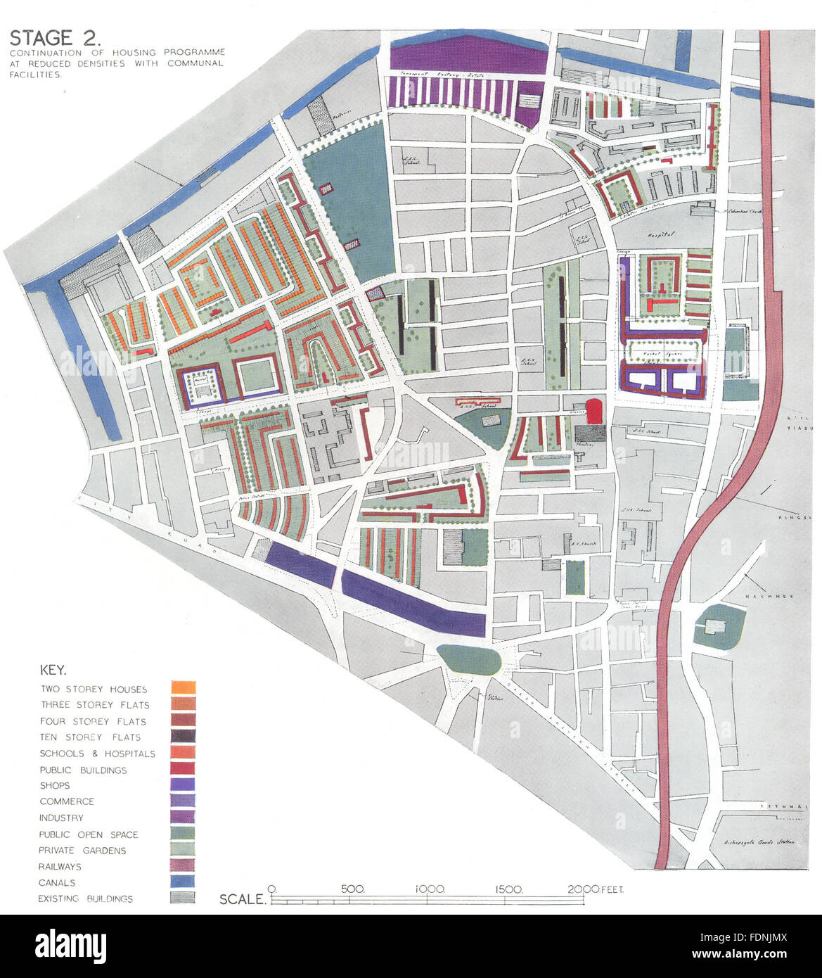 HOXTON: Post war redevelopment plan: Stage 2 of Reconstruction, 1943 ...