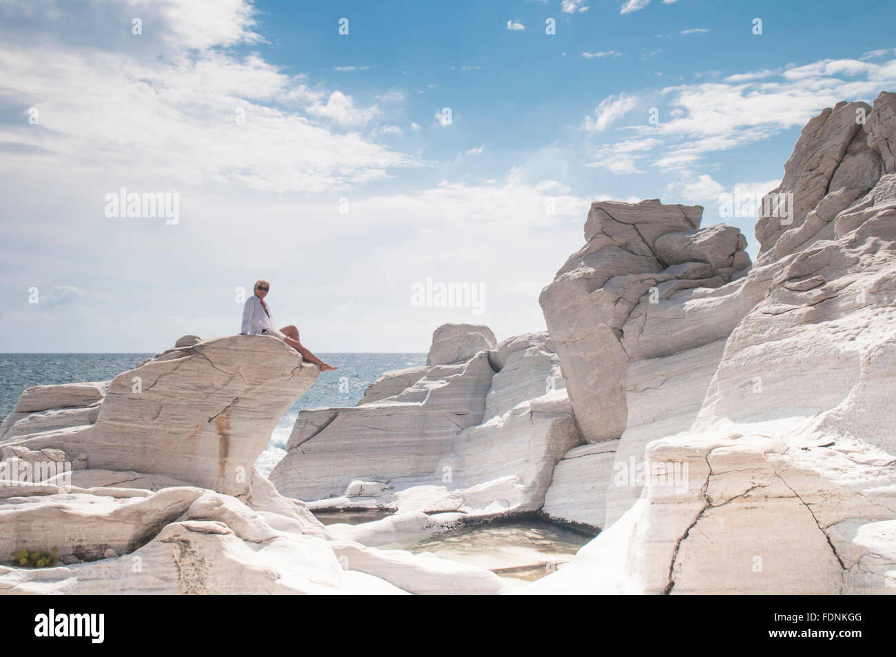 Thassos, Greece. Greek island. September. One of the ancient marble ...