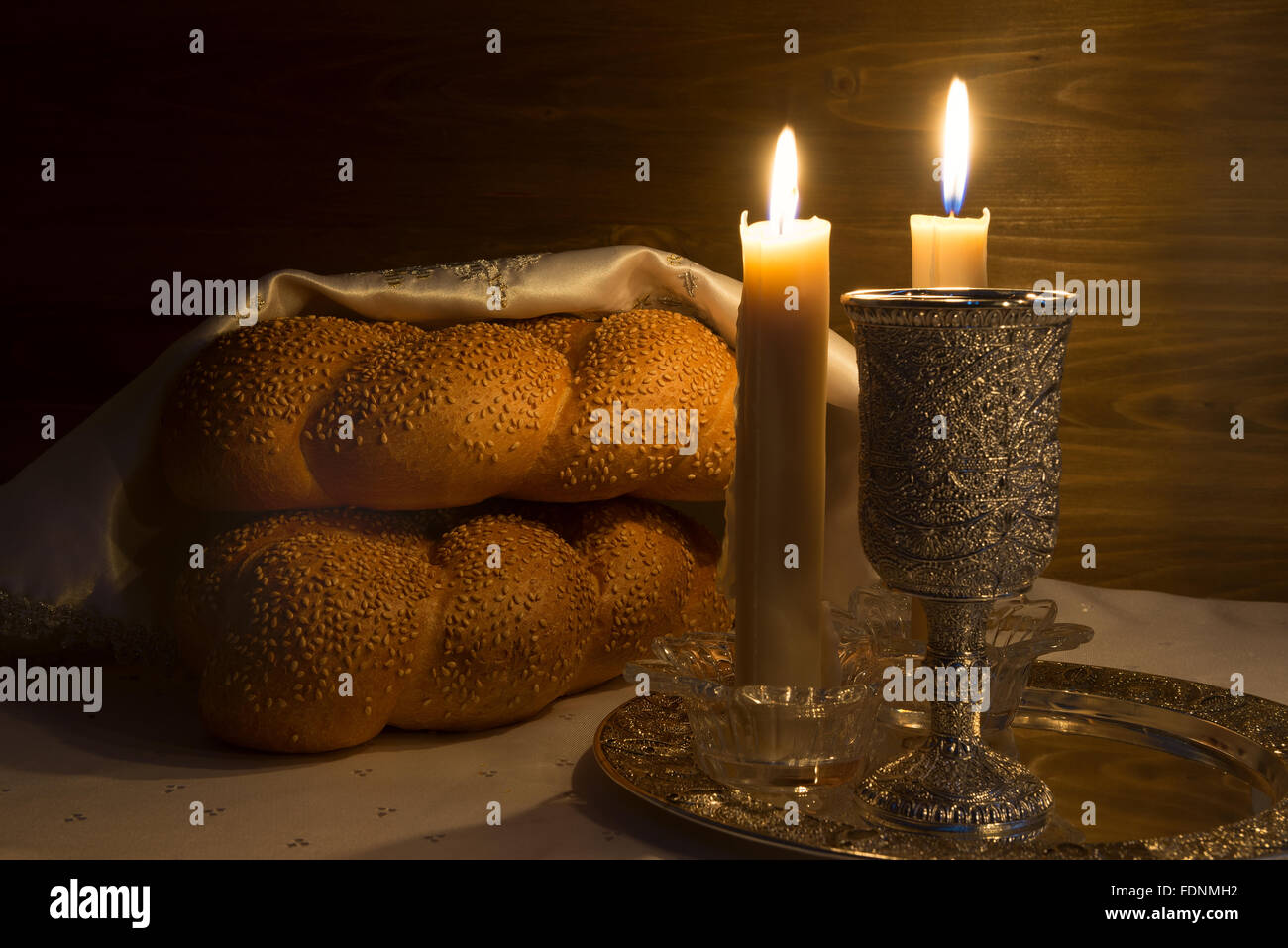 Shabbat Shalom - Traditional Jewish Sabbath ritual Stock Photo - Alamy