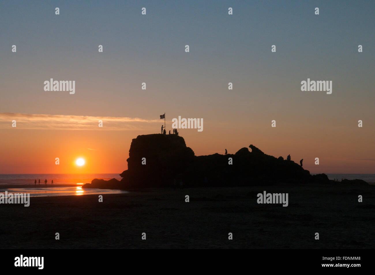 People on perran beach hi-res stock photography and images - Alamy