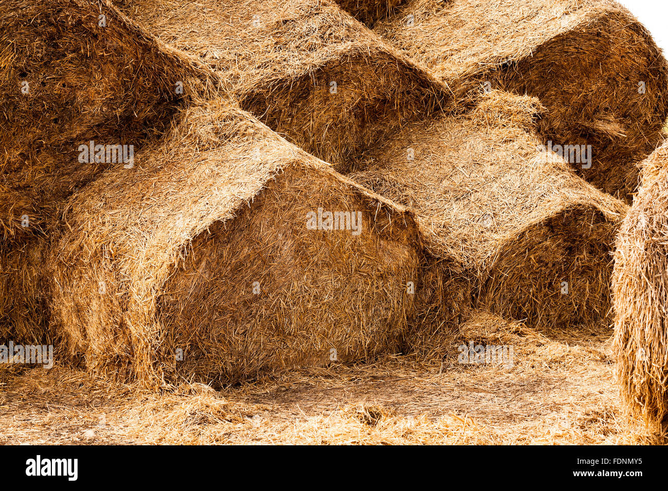 haystacks piled straw Stock Photo - Alamy