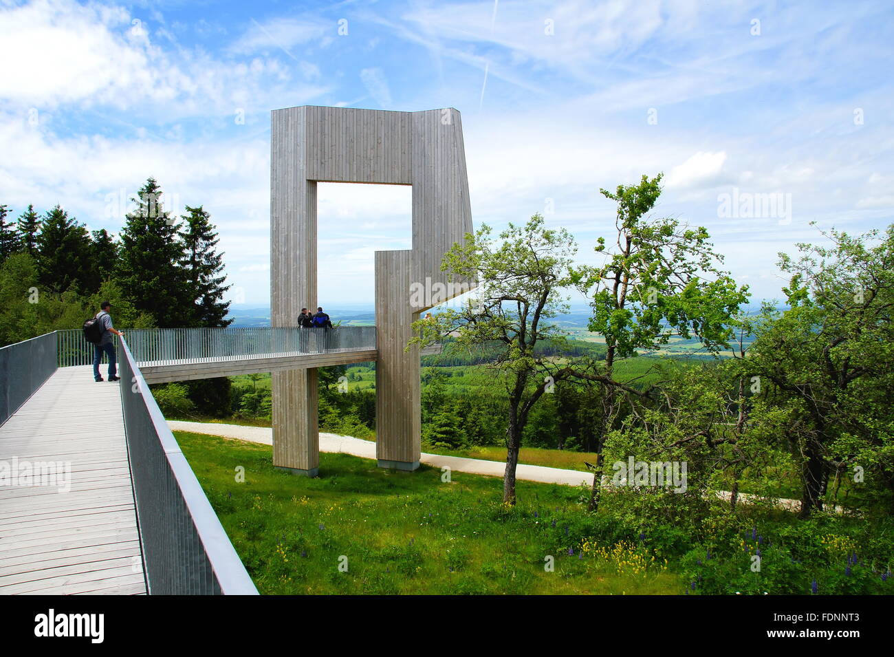 observation point,viewing platform,wood sculpture Stock Photo - Alamy