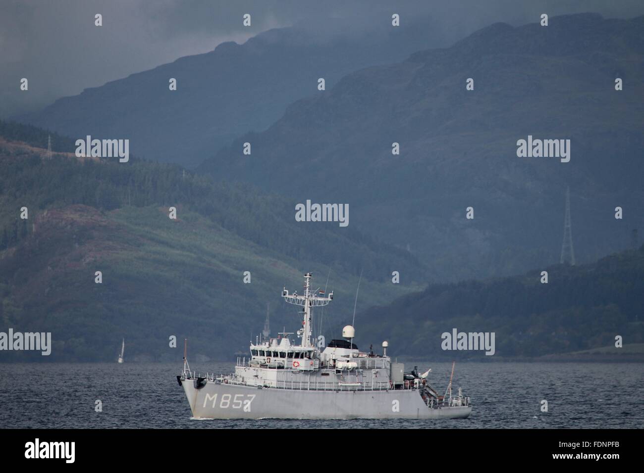 HNLMS Makkum (M857), a Tripartite-class minehunter of the Netherlands ...