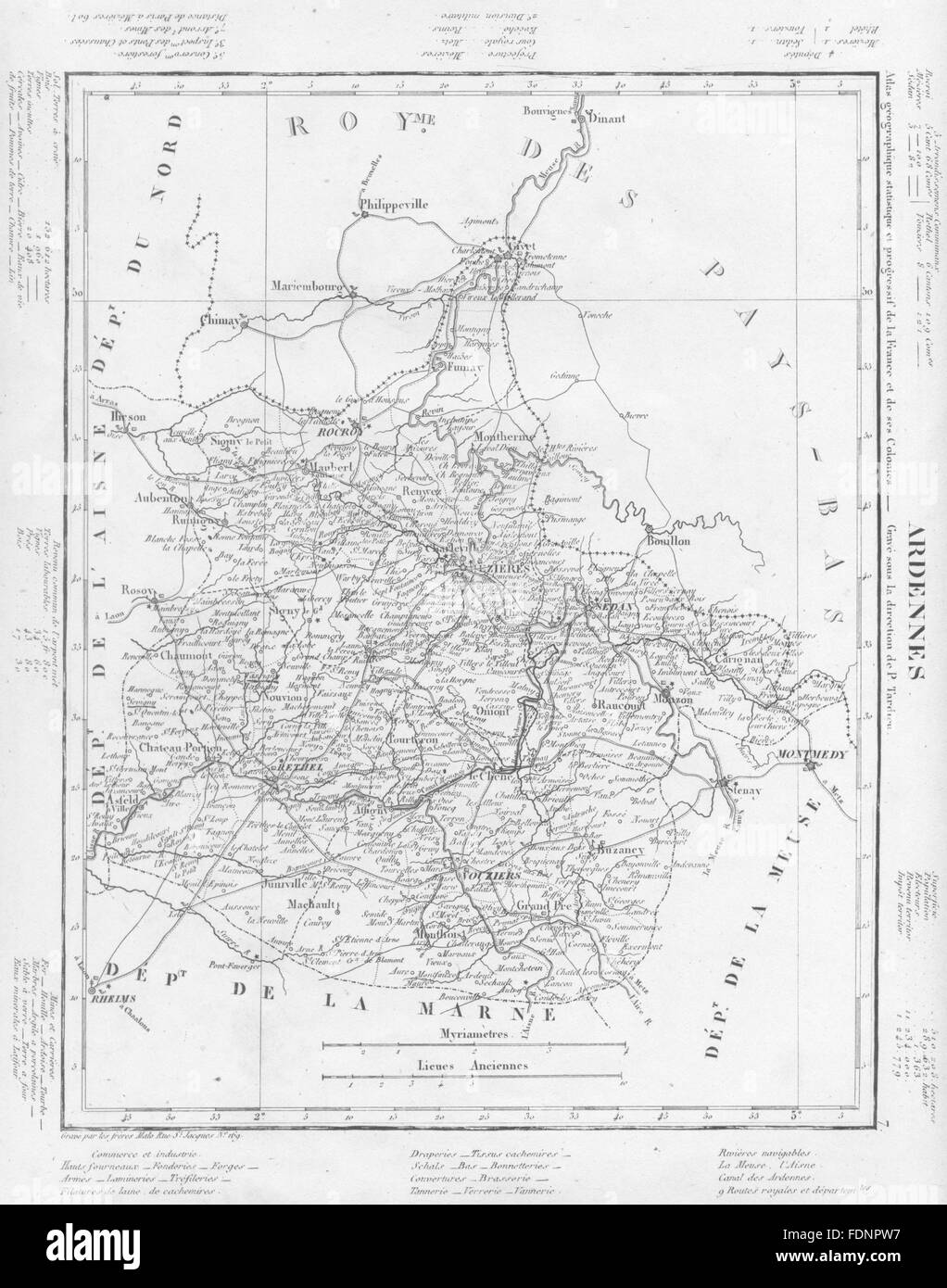 Ardennes map hi-res stock photography and images - Alamy