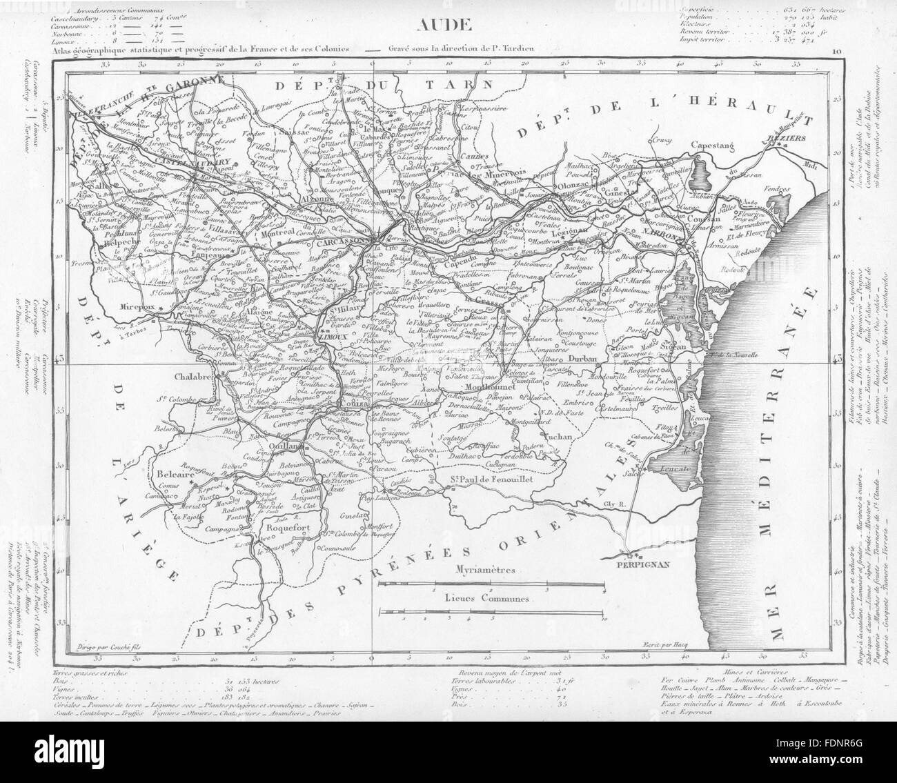 Map aude france hi-res stock photography and images - Alamy