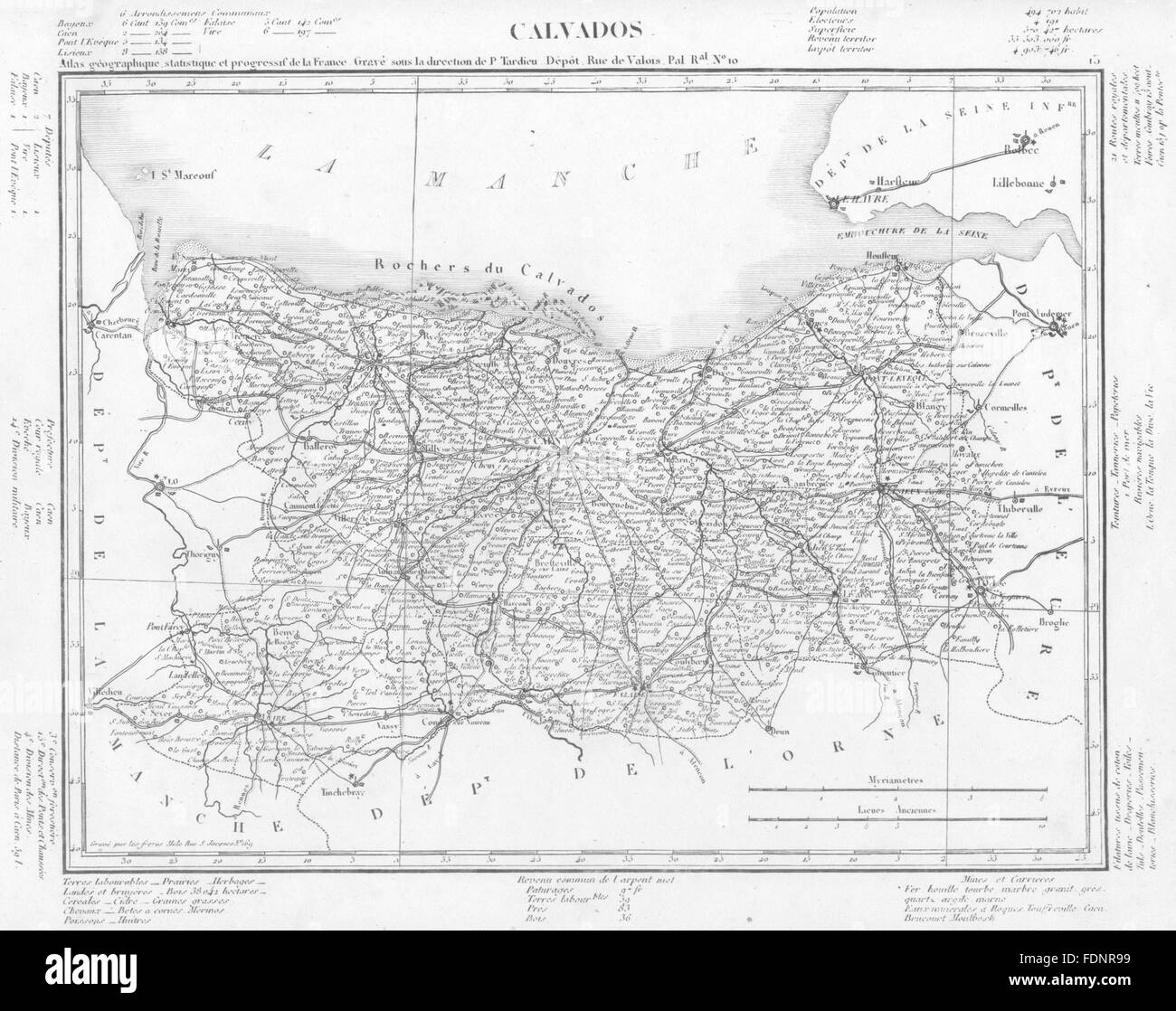 Map calvados france Black and White Stock Photos & Images - Alamy