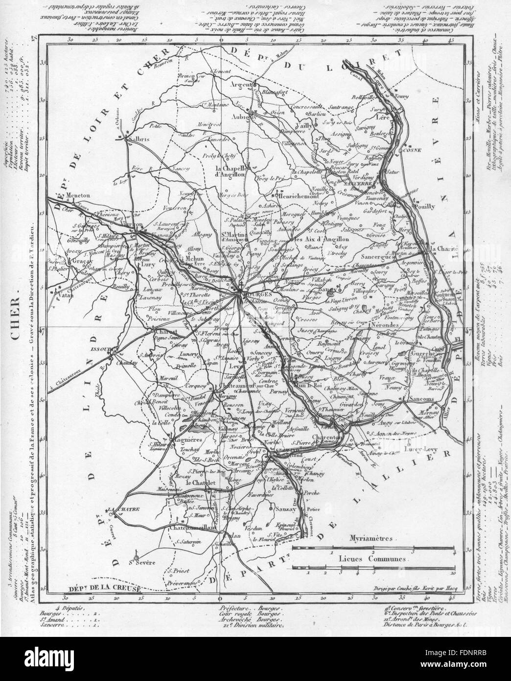 Map cher france Black and White Stock Photos & Images - Alamy