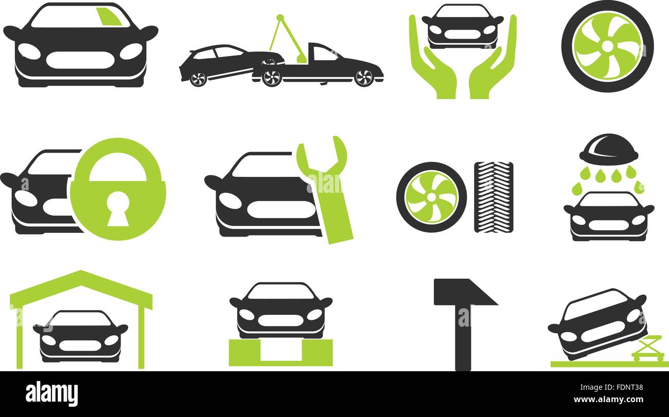 car services icon set Stock Vector Image & Art - Alamy
