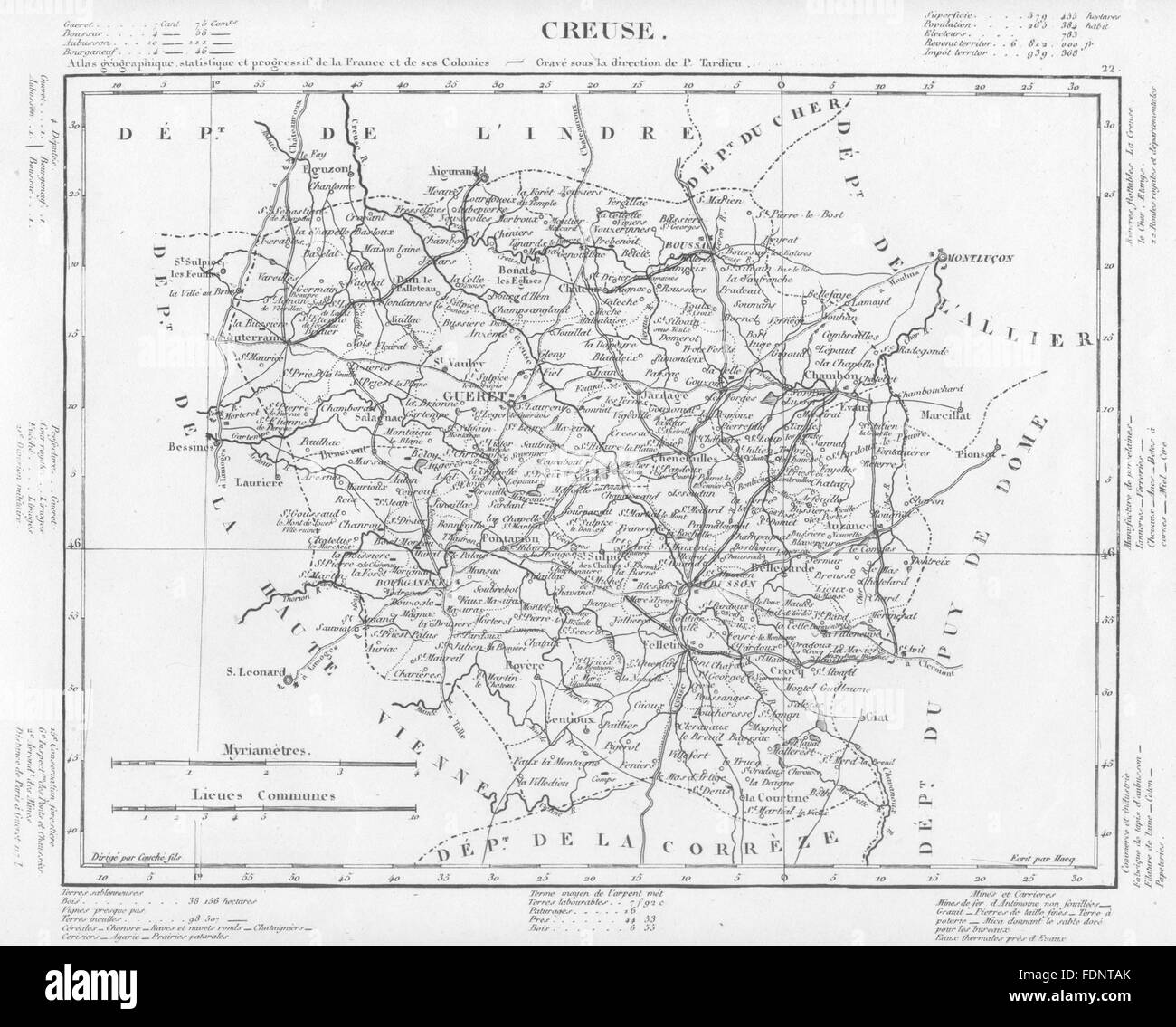 Map of creuse hi-res stock photography and images - Alamy