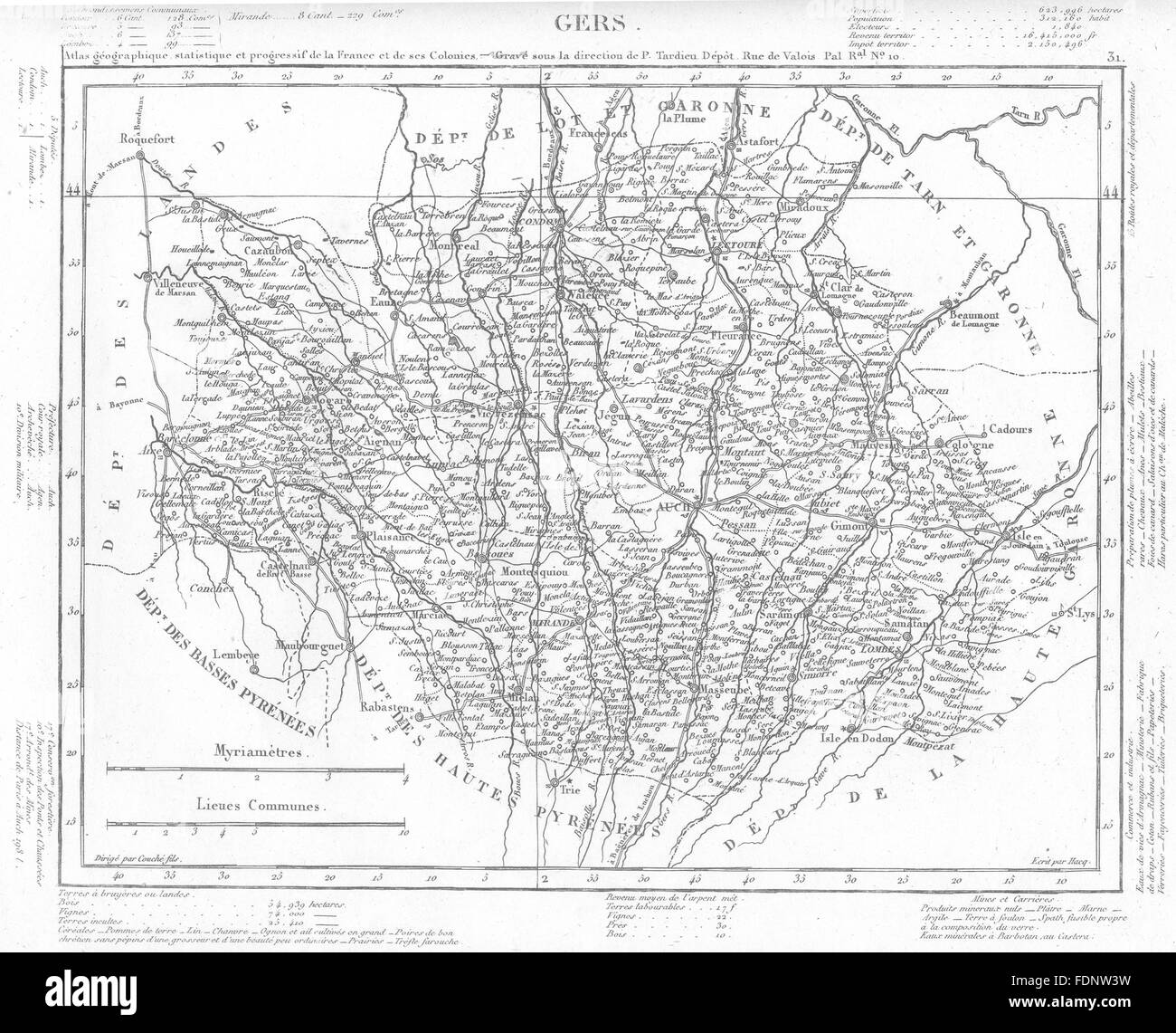 Map gers france Black and White Stock Photos & Images - Alamy