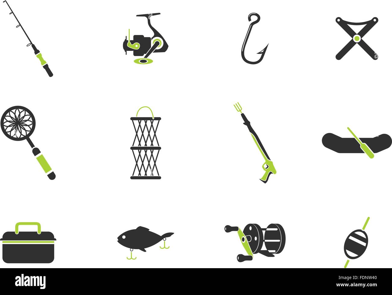 Fishing icon set Stock Vector Image & Art - Alamy