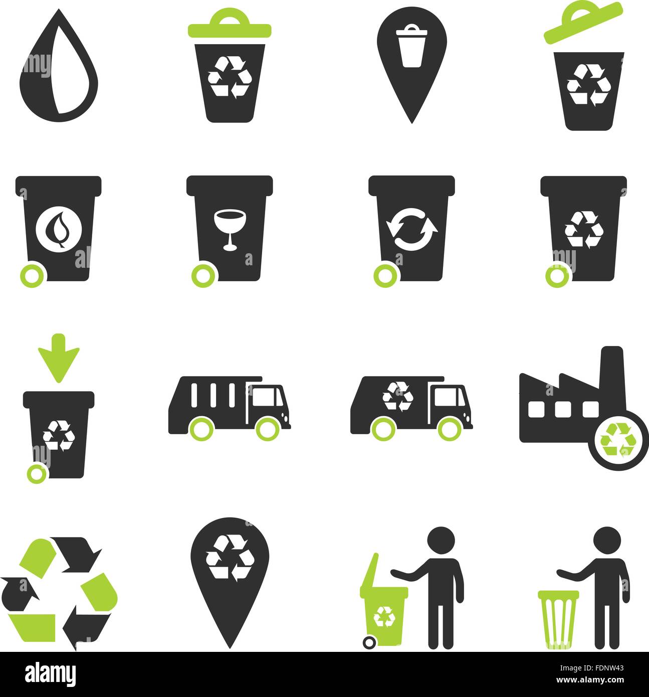 Garbage simply icons Stock Vector Image & Art - Alamy