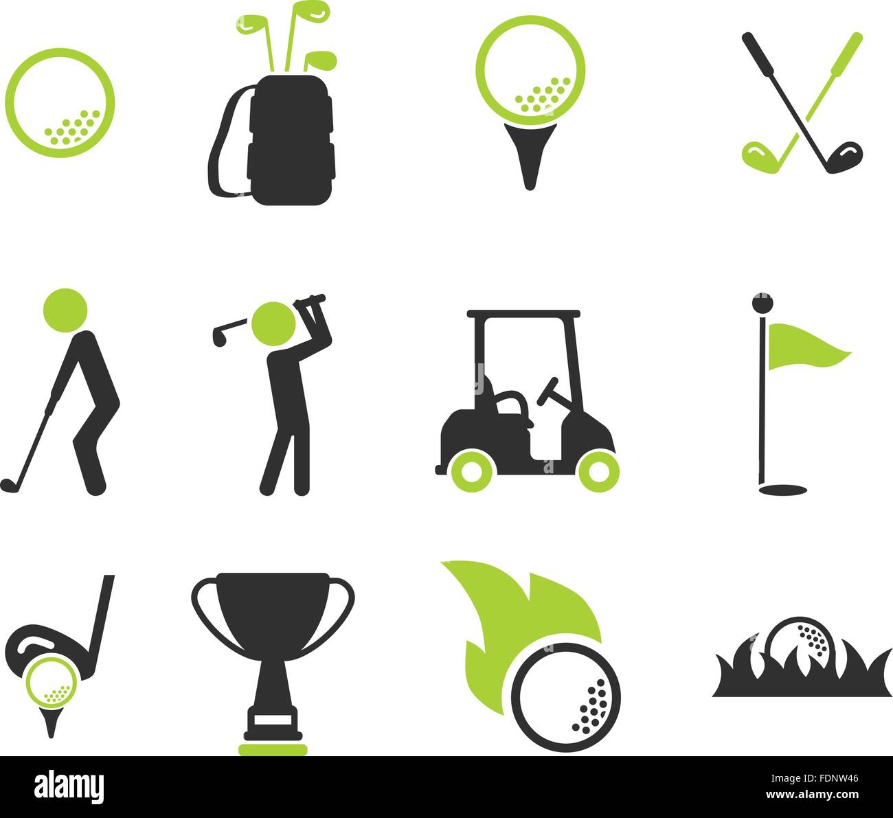 Golf simply icons Stock Vector Image & Art - Alamy