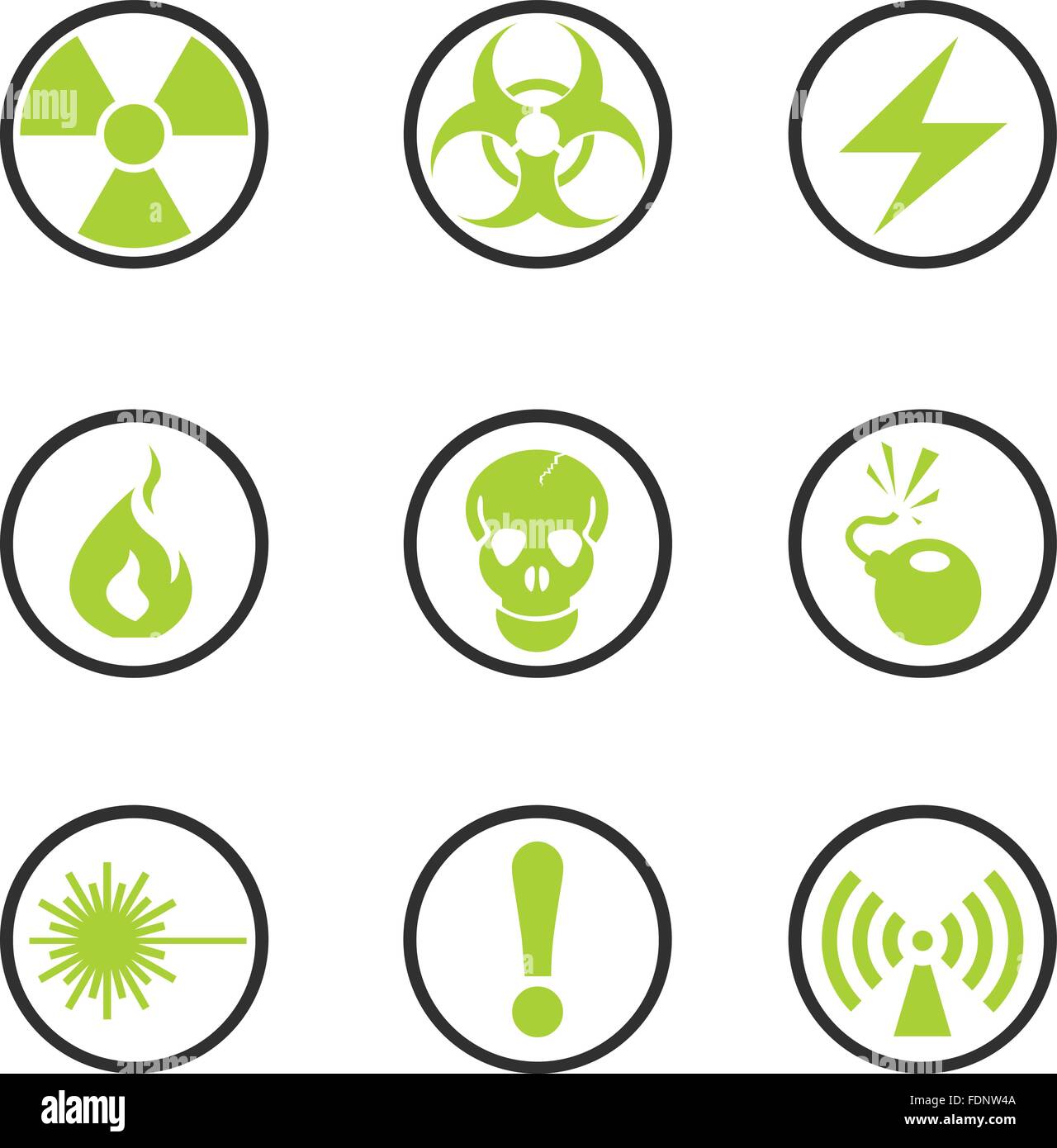 Hazard Sign Icons Stock Vector Image & Art - Alamy