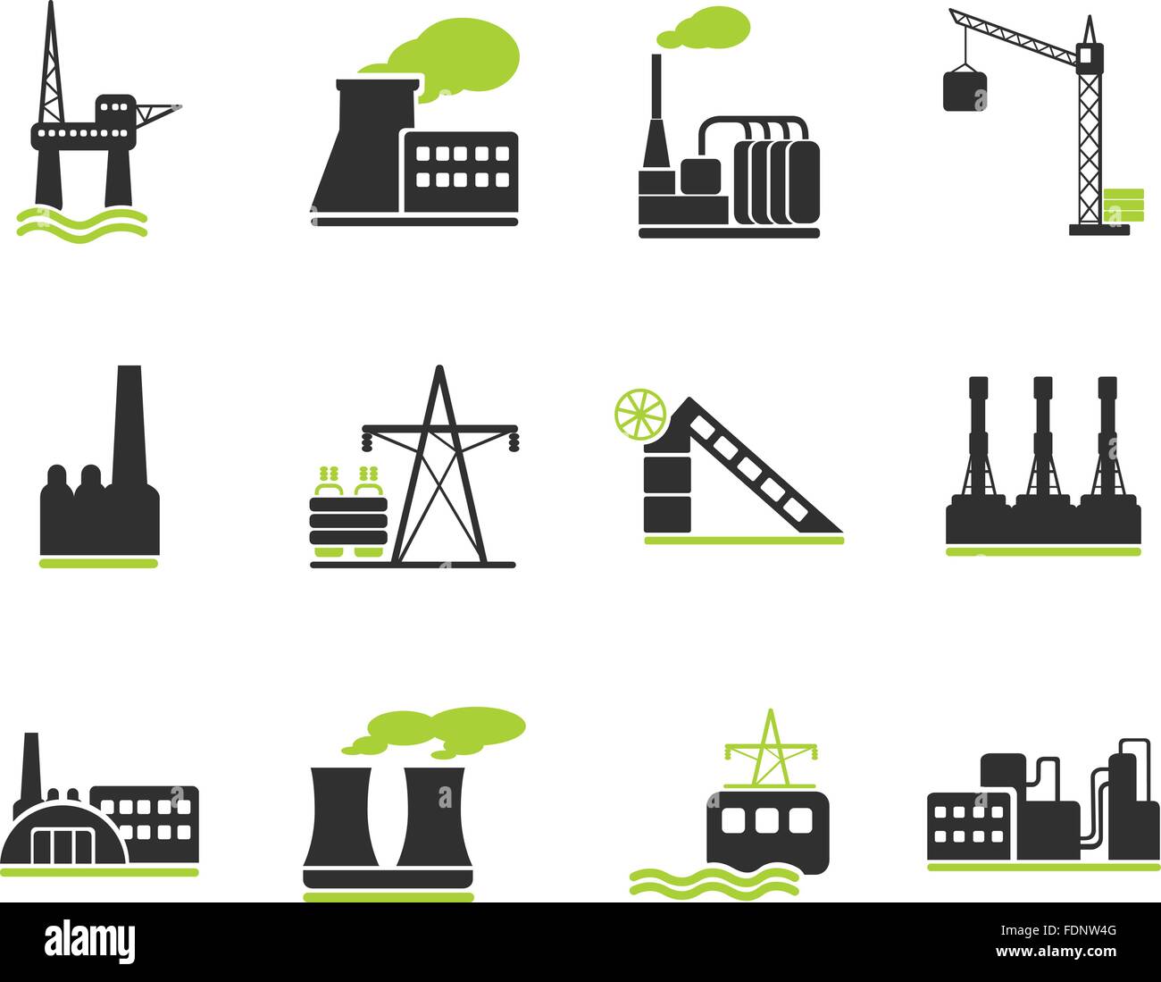 Factory and Industry Symbols Stock Vector Image & Art - Alamy
