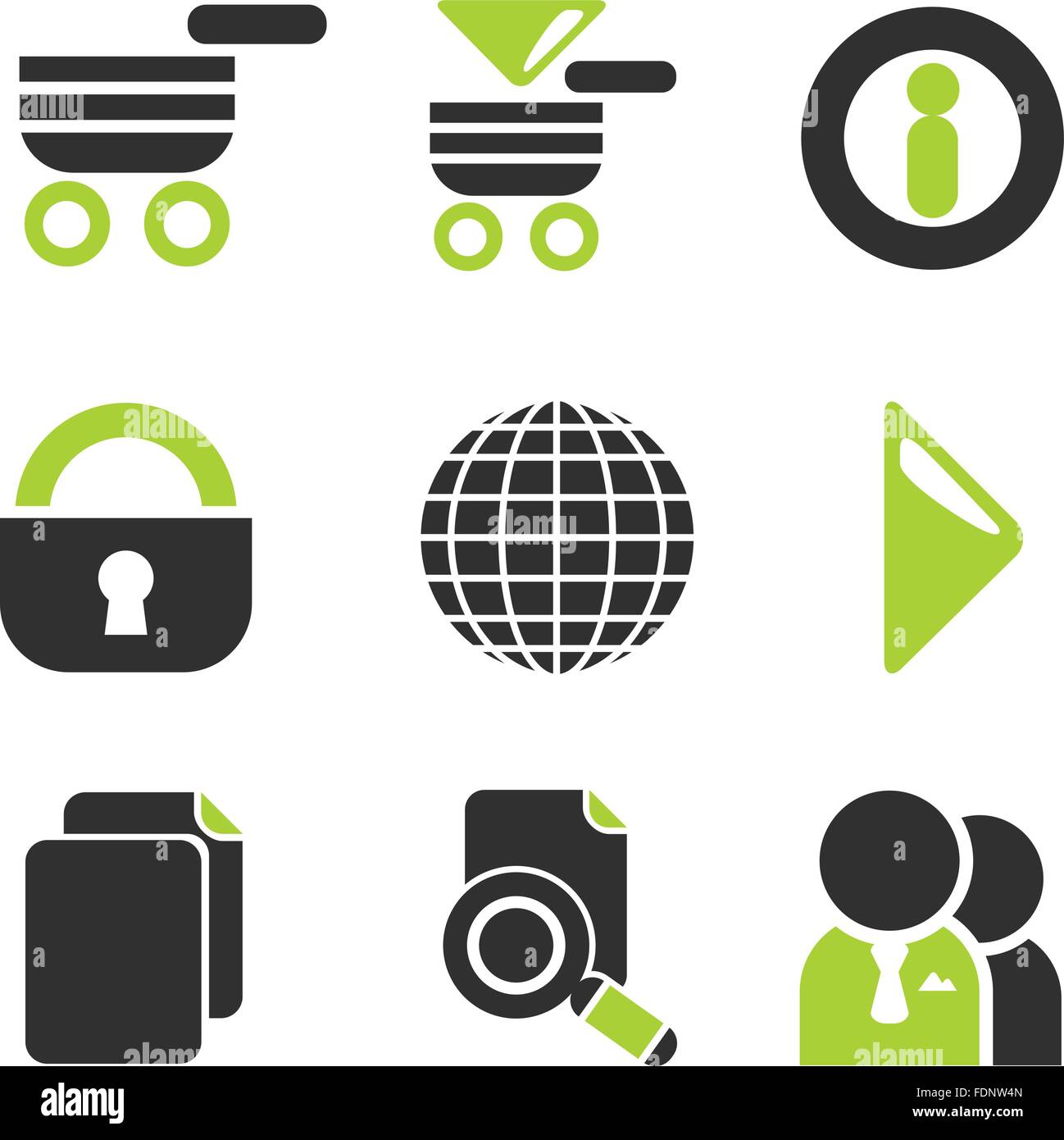 Web site vector icon set Stock Vector Image & Art - Alamy