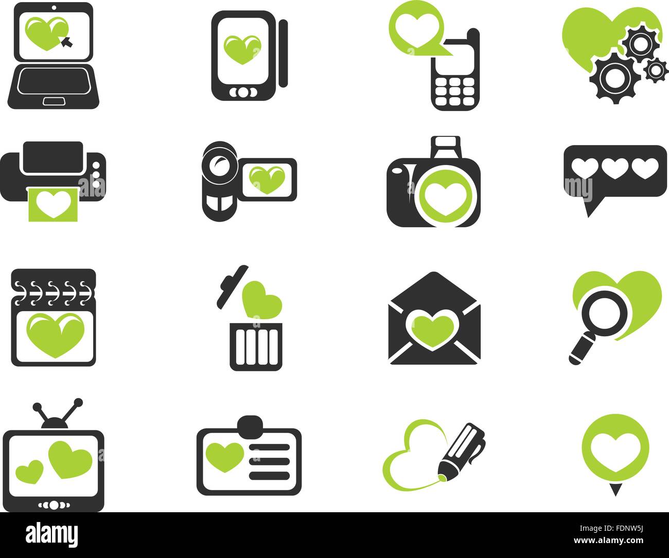 Love messages icon set Stock Vector Image & Art - Alamy