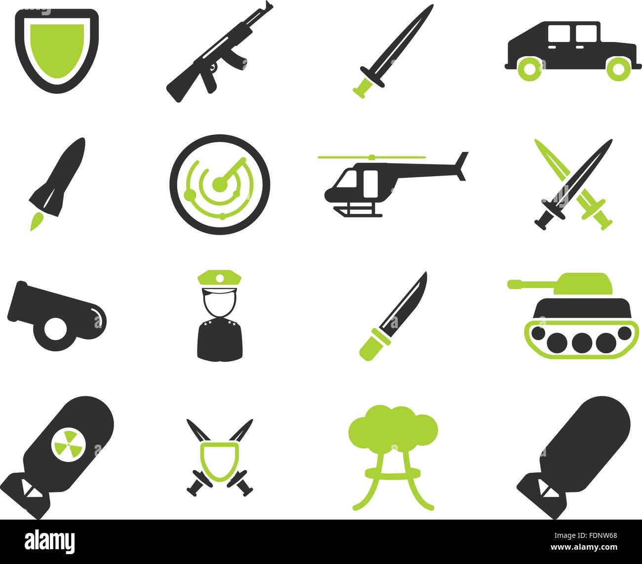 Military simply icons Stock Vector Image & Art - Alamy