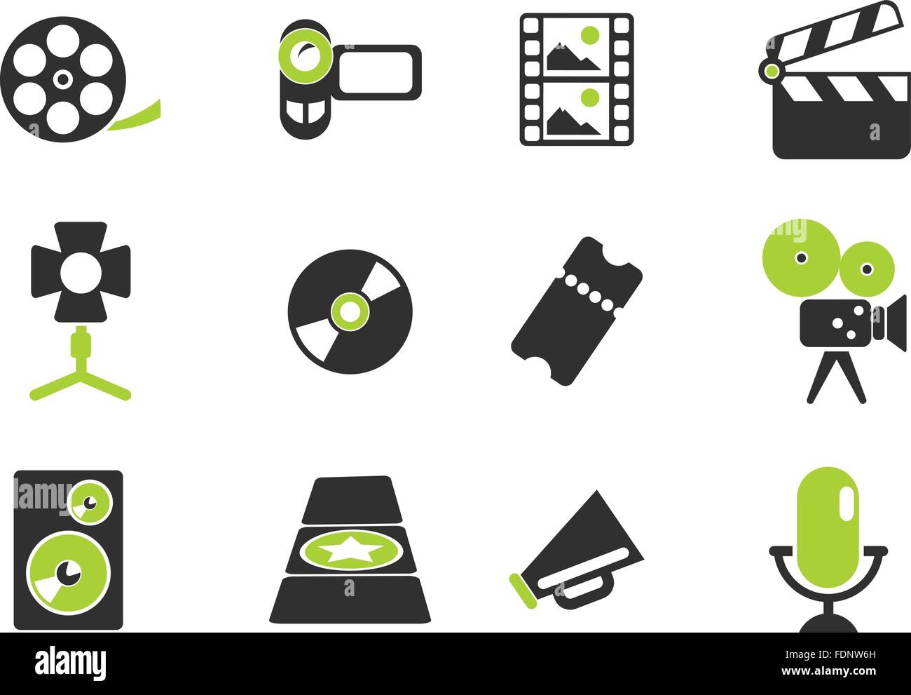 Film Industry Icons Stock Vector Image & Art - Alamy