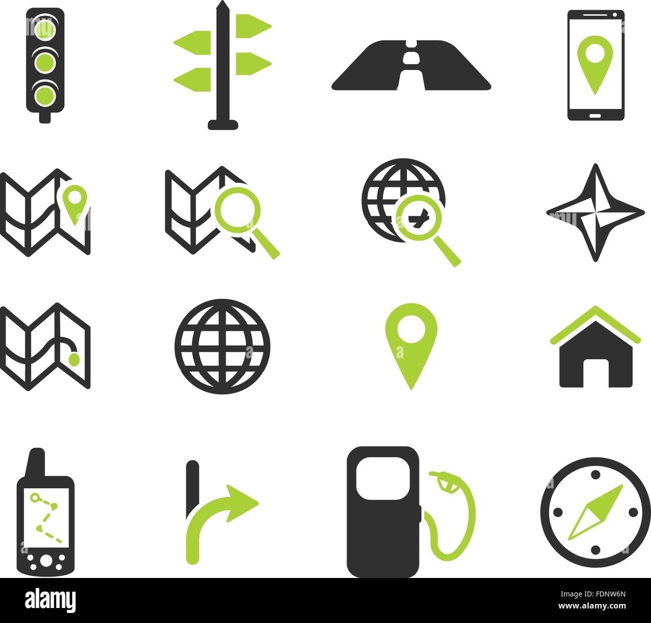 Navigation simply icons Stock Vector Image & Art - Alamy