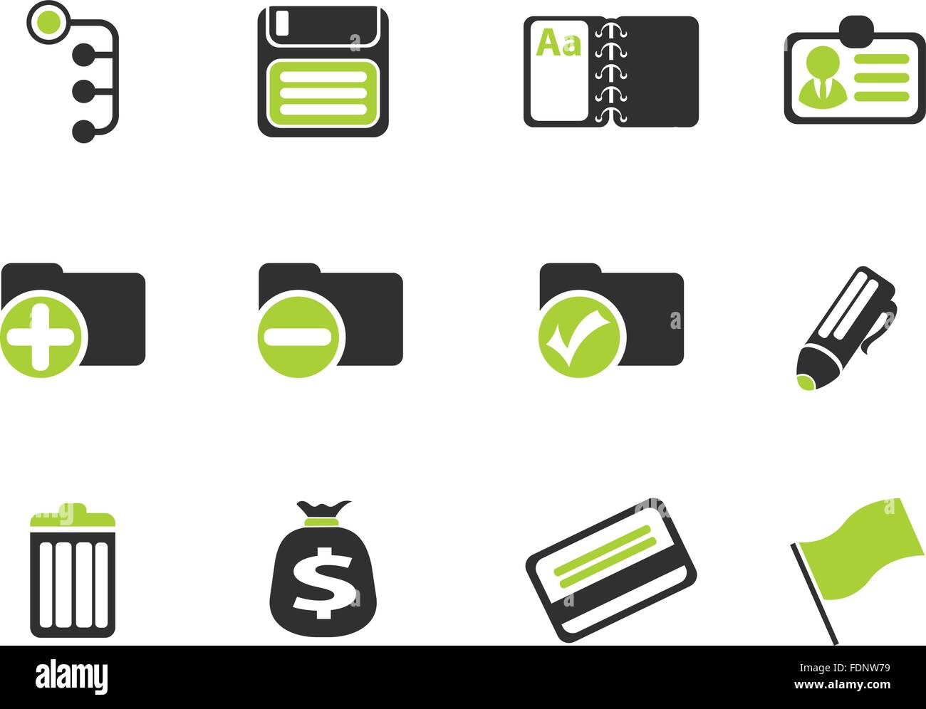 Office simple vector icons Stock Vector Image & Art - Alamy