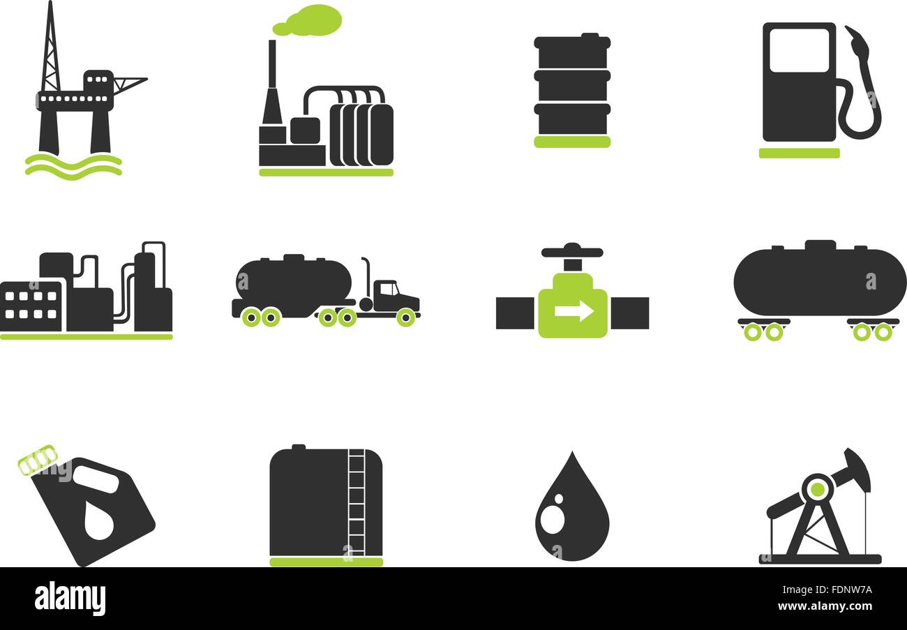 Oil and petrol industry objects icons Stock Vector Image & Art - Alamy