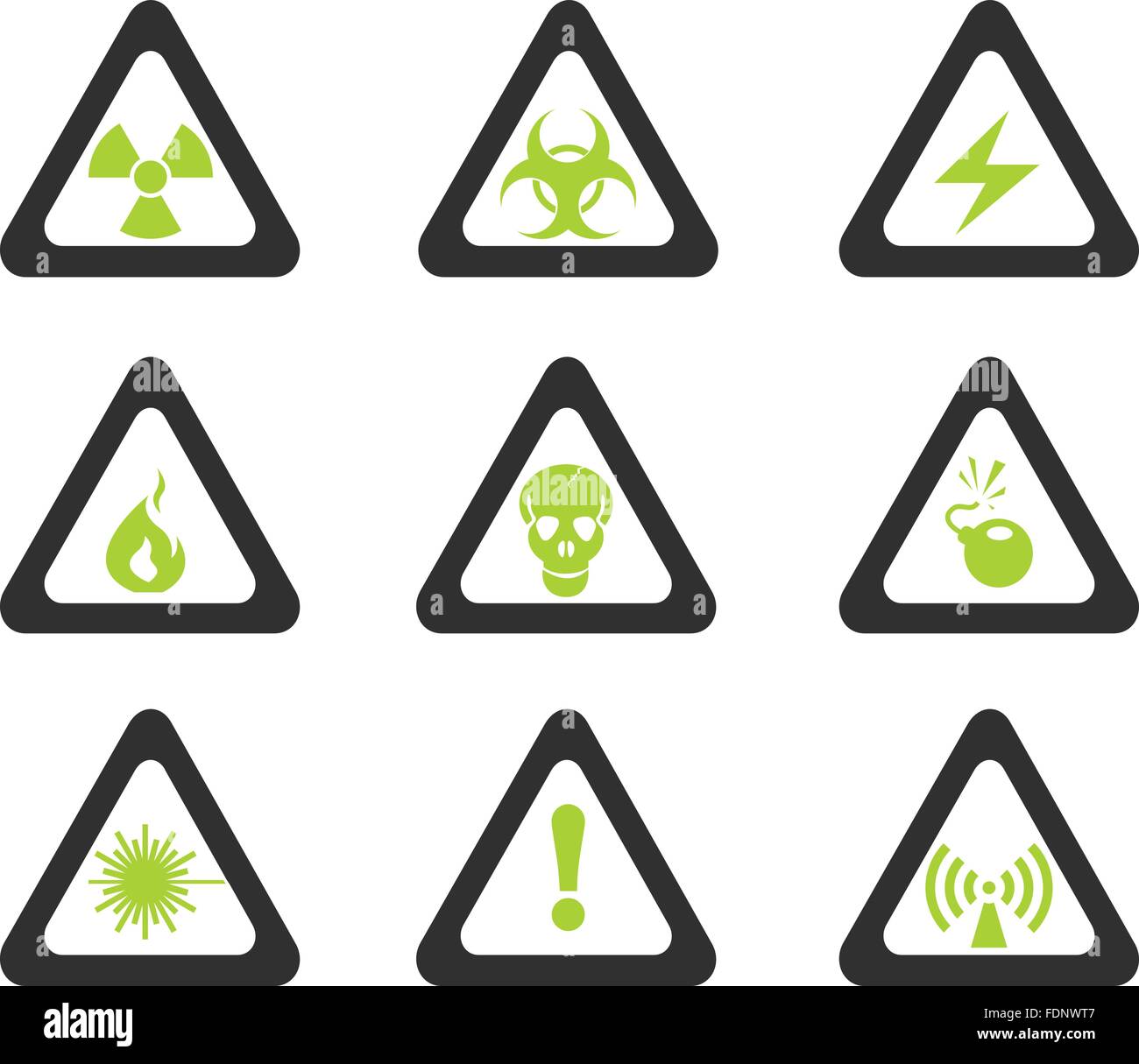 Hazard Sign Icons Stock Vector Image & Art - Alamy
