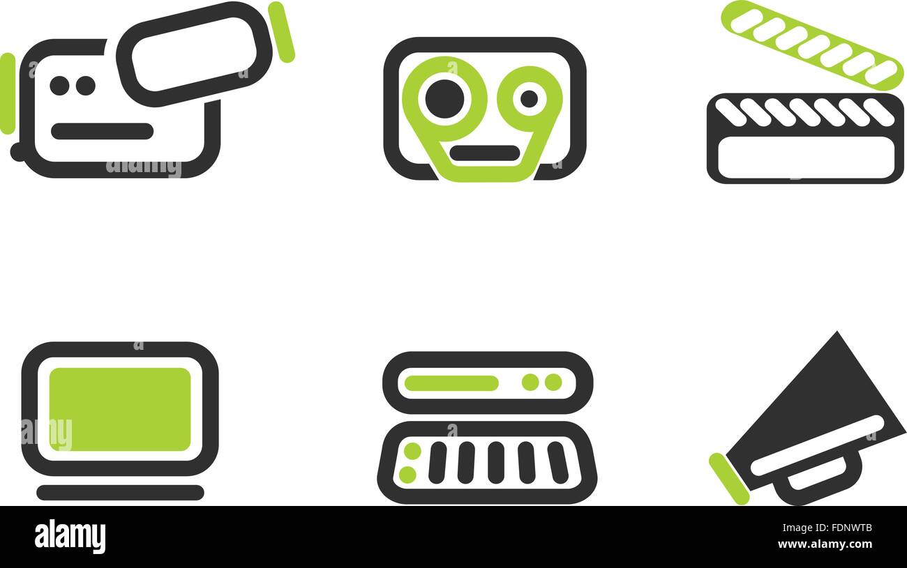 video icon set Stock Vector Image & Art - Alamy