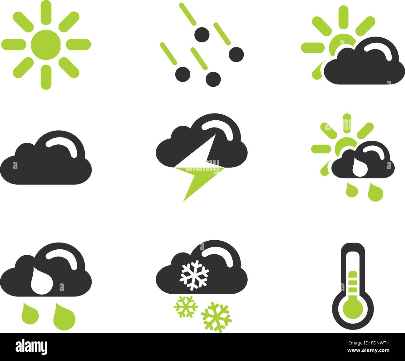 Weather simple vector icons Stock Vector Image & Art - Alamy