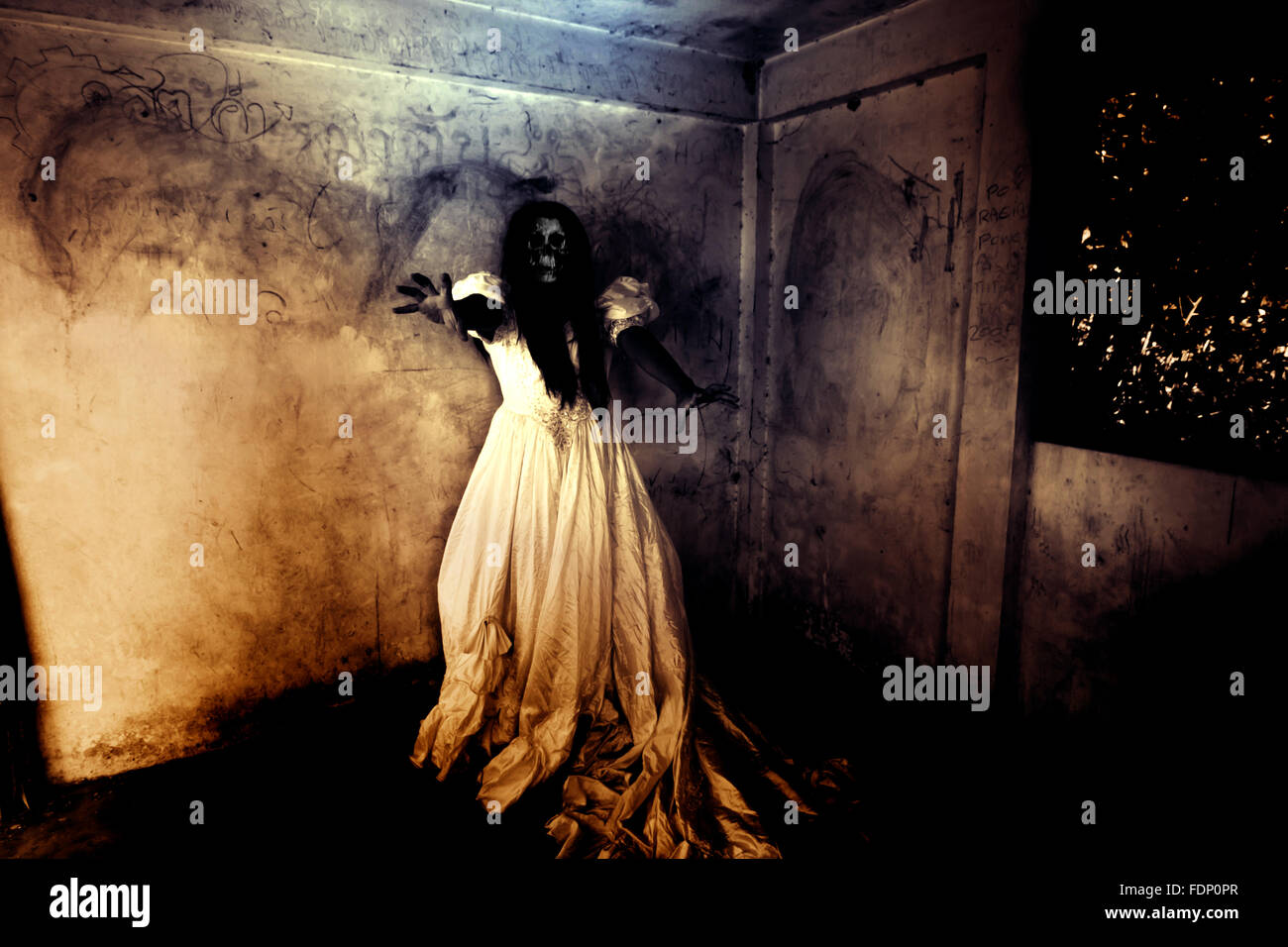 Ghost in Haunted House Stock Photo - Alamy