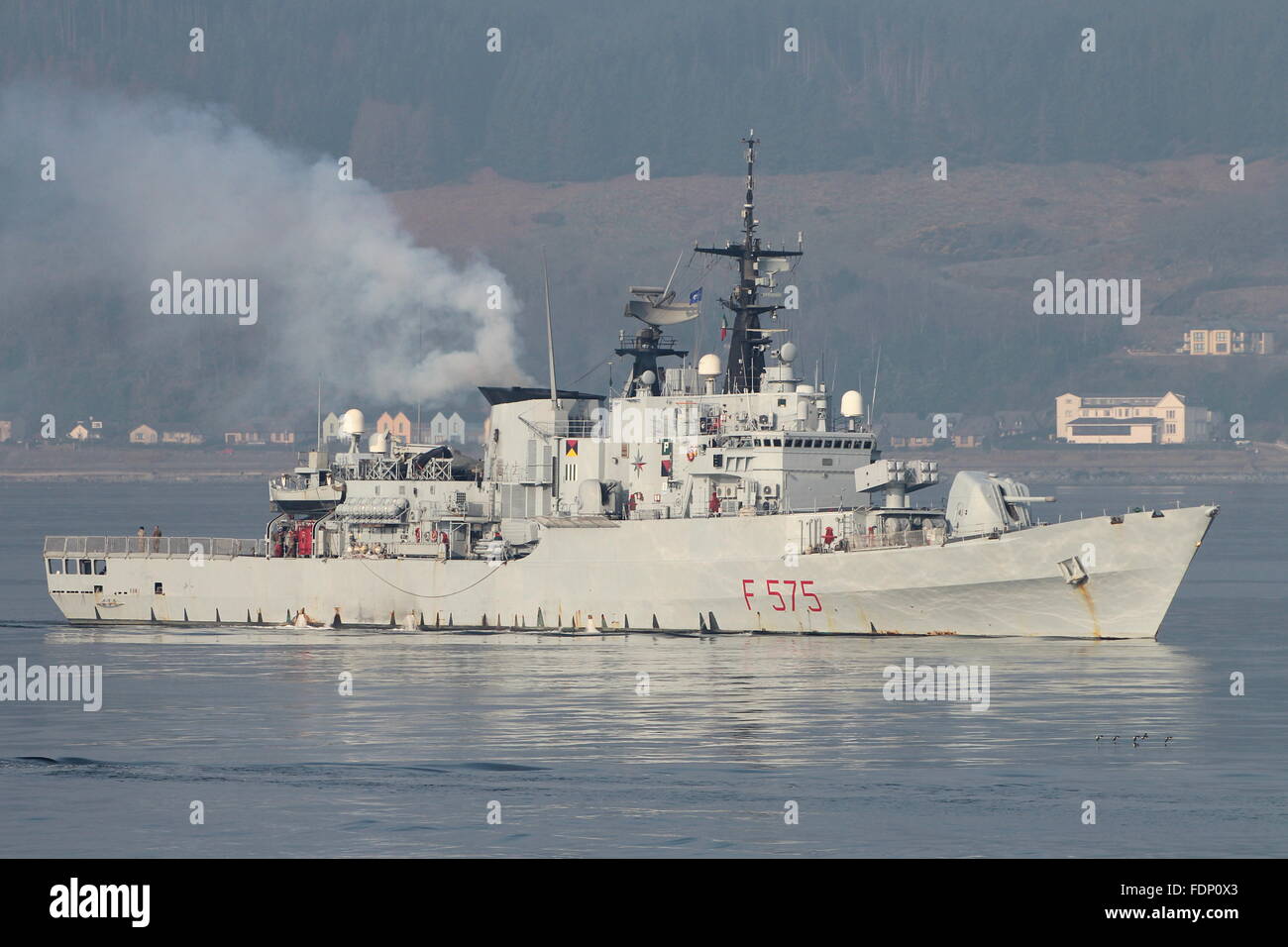 ITS Euro (F575), a Maestrale-class frigate of the Italian Navy, passes ...
