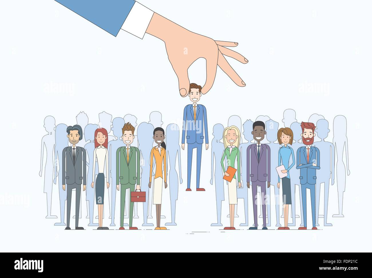 Recruitment Hand Picking Business Person Candidate People Group Stock ...
