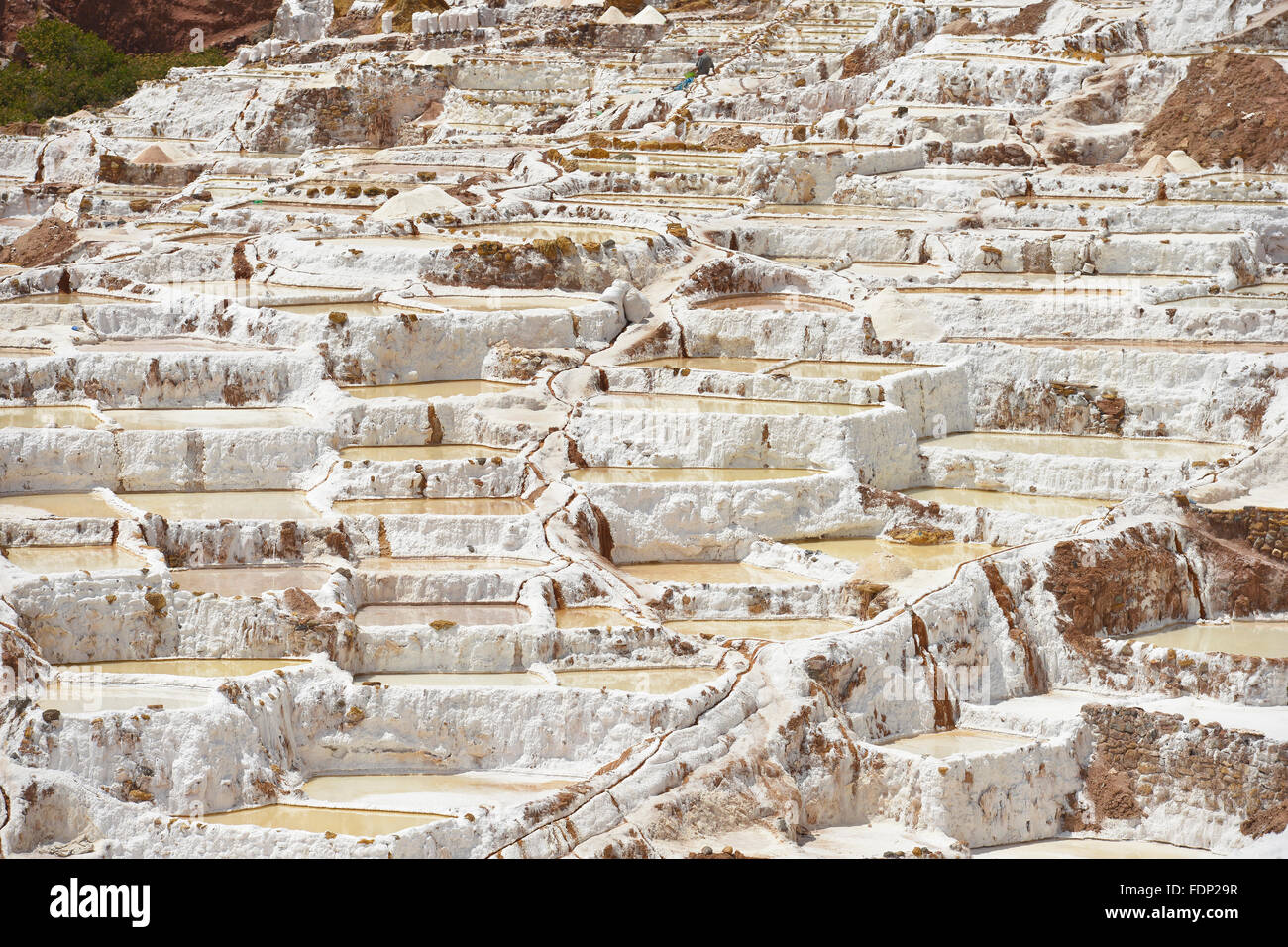 Salina de Maras, the traditional inca salt field in Maras near Cuzco in ...