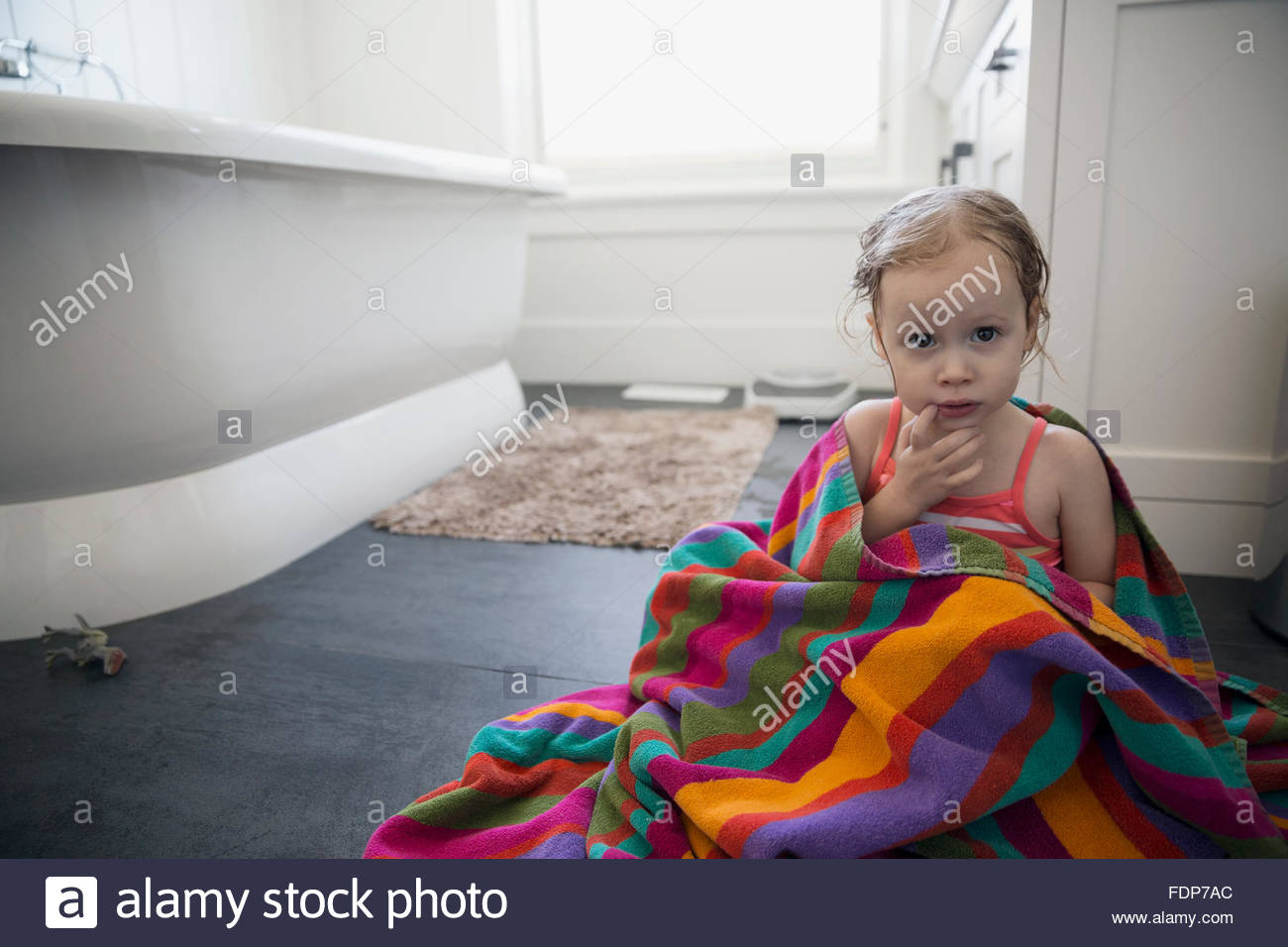 Girl wrapped with towel hi-res stock photography and images - Alamy