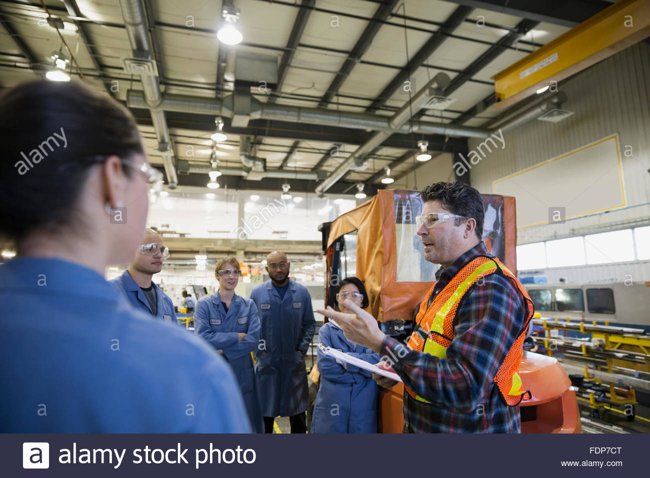 Manager Meeting Factory Worker Stock Photos & Manager Meeting Factory ...