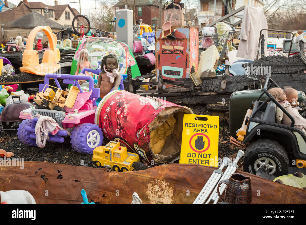 Detroit Michigan -- The Heidelberg Project, an outdoor public art ...