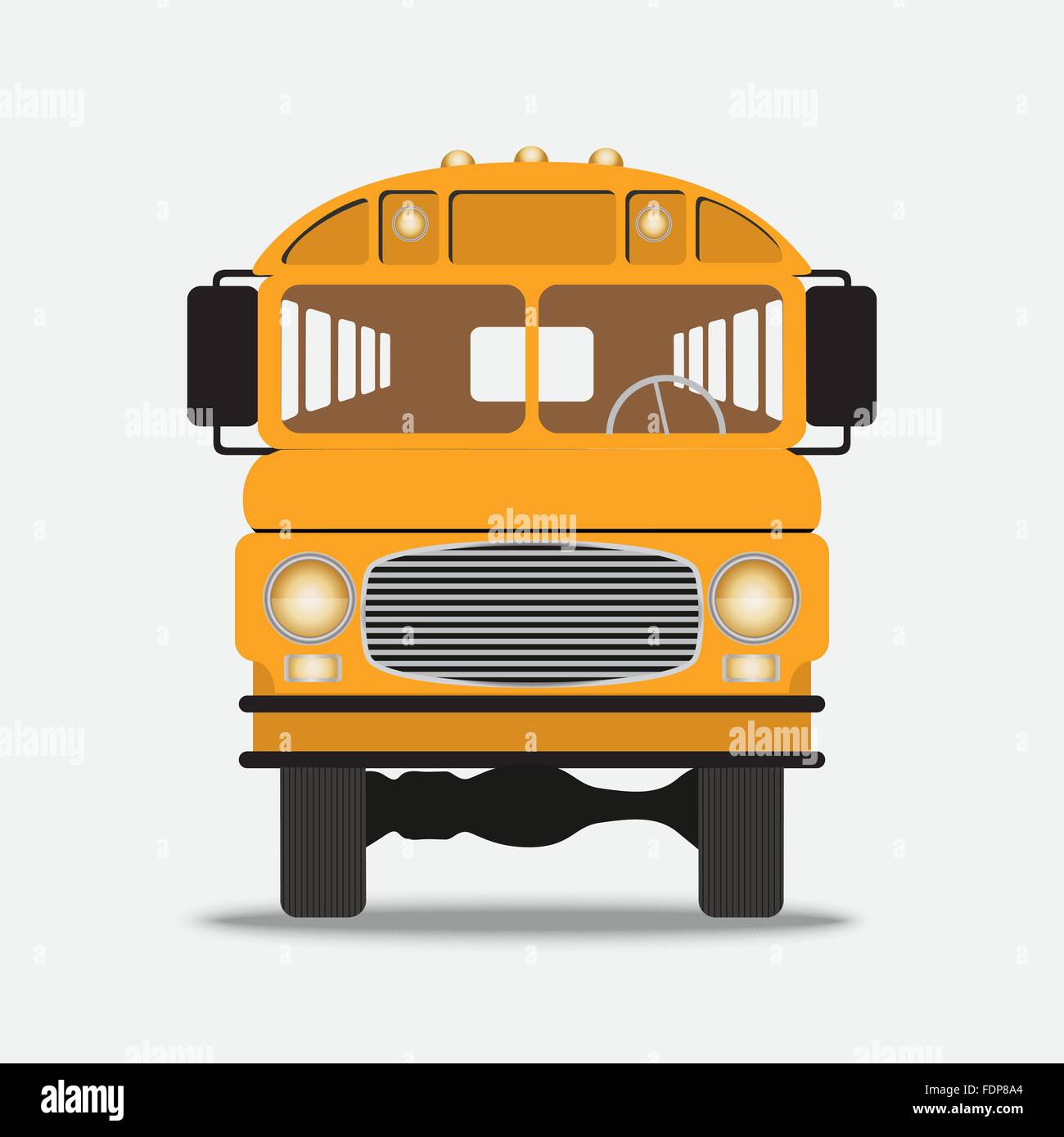 Yellow School Bus Illustration Stock Vector Image & Art - Alamy