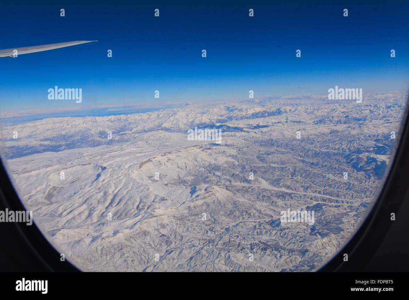 Aerial view over the Himalayas from high altitude Stock Photo - Alamy