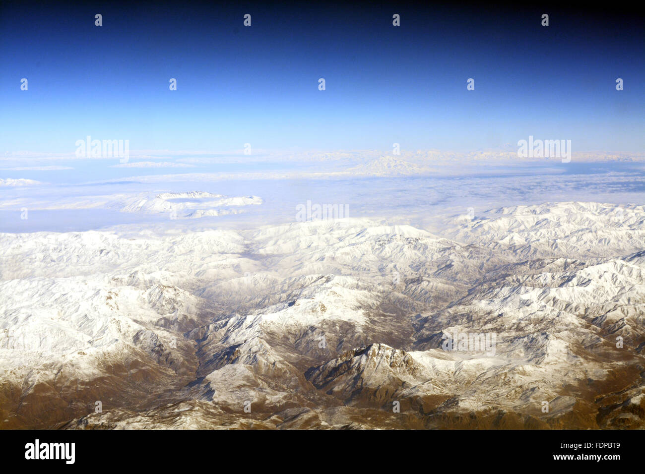 Aerial view over the Himalayas from high altitude Stock Photo - Alamy