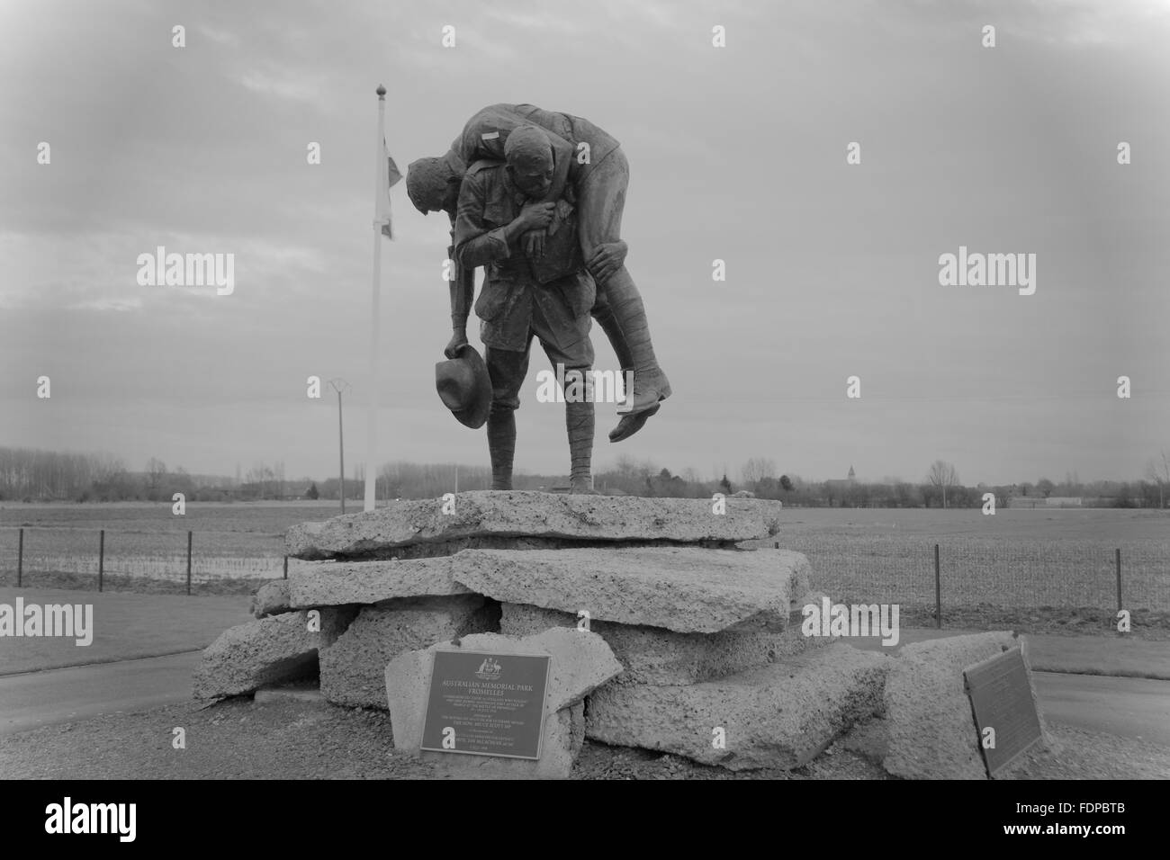 Cobbers sculpture by Peter Corlett at Fromelles Stock Photo - Alamy