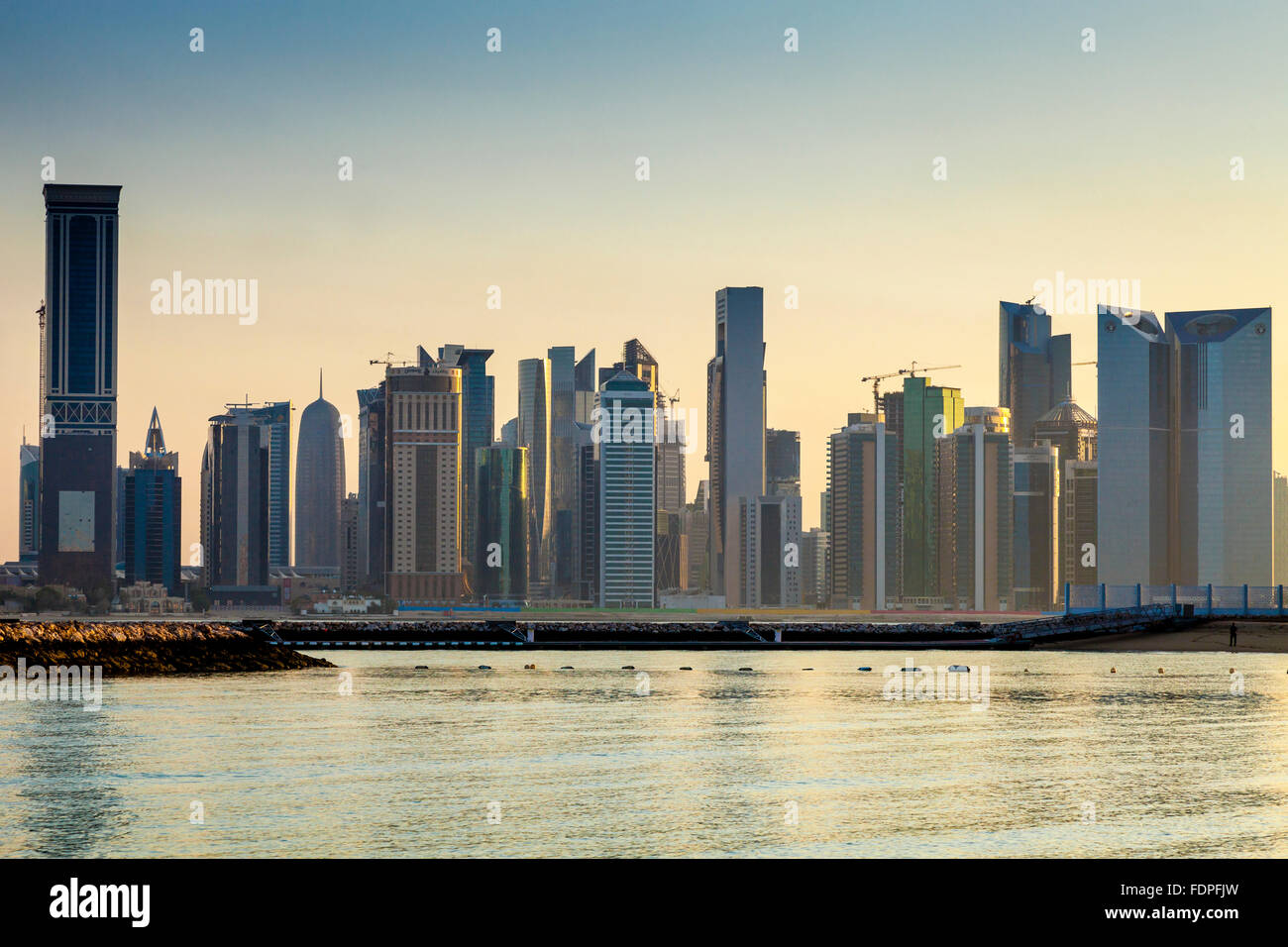 The Skyscrapers Of West Bay, Doha, Qatar Stock Photo - Alamy