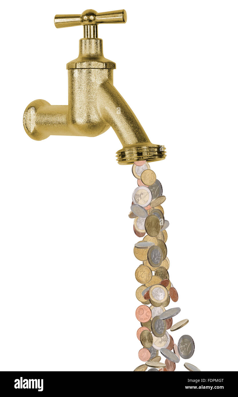 faucet,cash flow,money rain Stock Photo - Alamy
