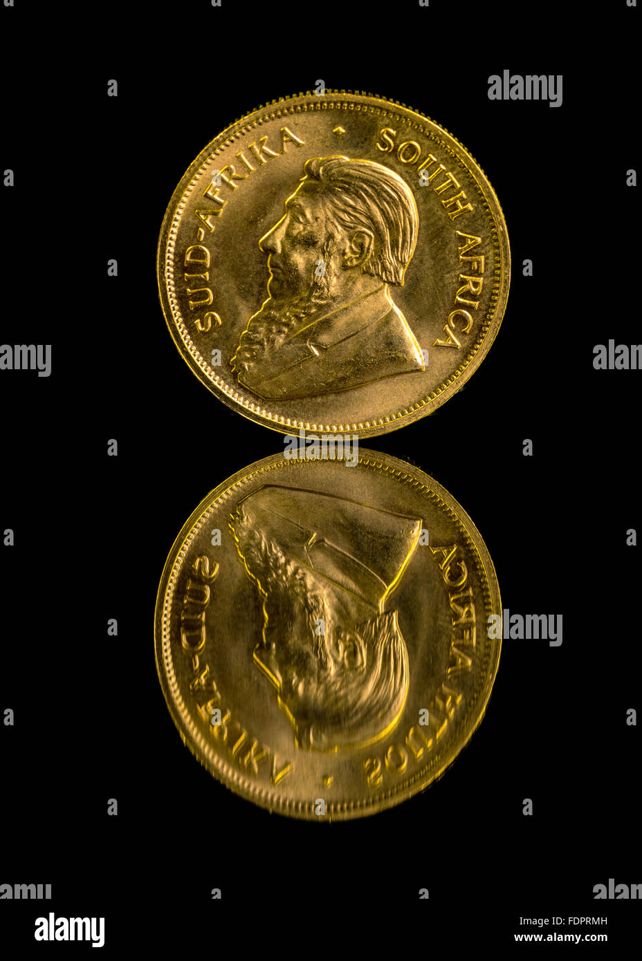 Solid Gold coin from South Africa Stock Photo - Alamy