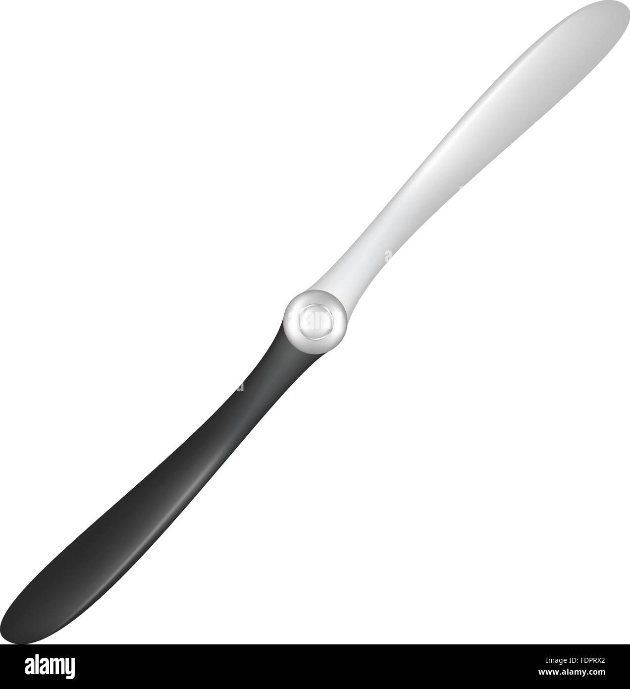 Vintage airplane propeller in black and white design Stock Vector Image ...