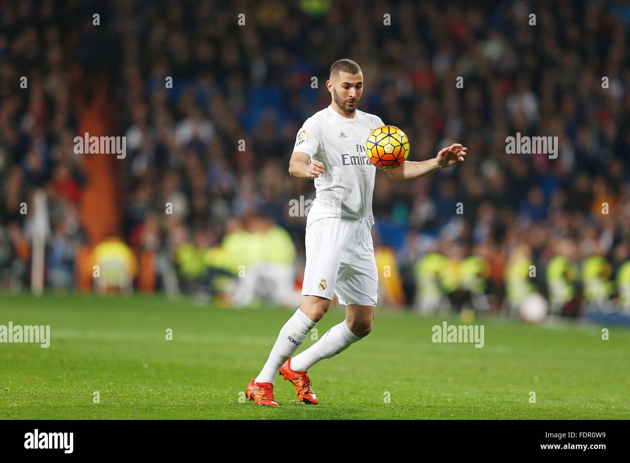 Madrid, Spain. 31st Jan, 2016. Karim Benzema (Real) Football/Soccer ...