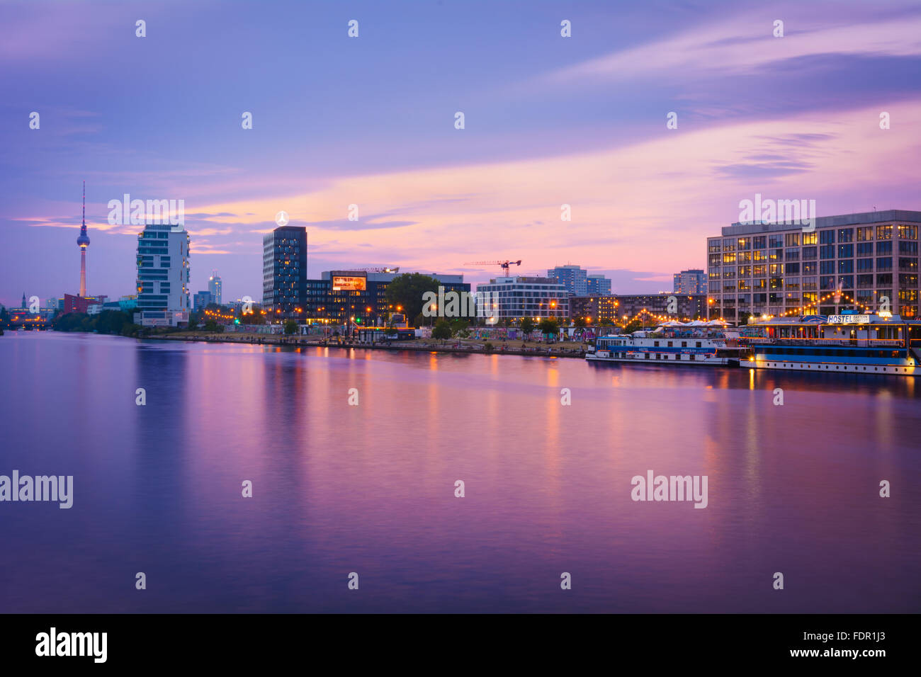 berlin,bank of the spree river Stock Photo - Alamy