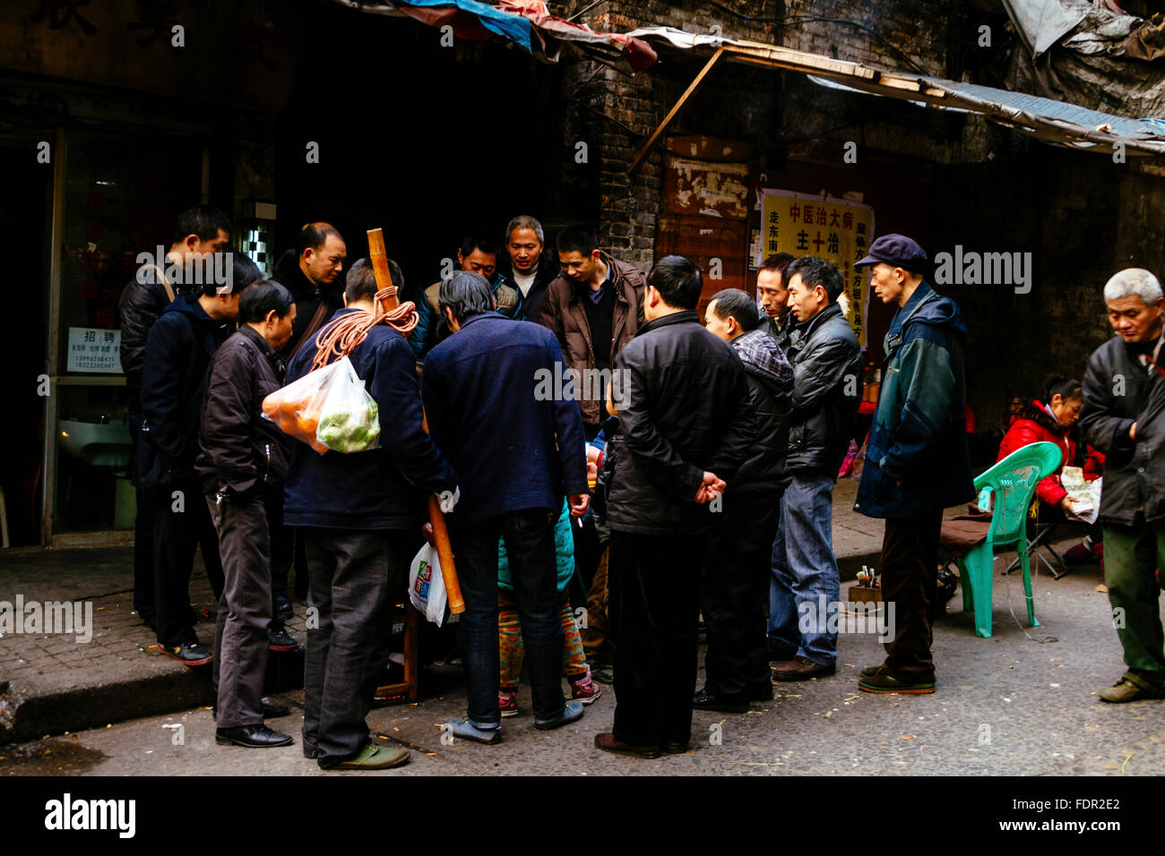 Chongqing, China - The view of people's lifestyle at Shibati, the last ...