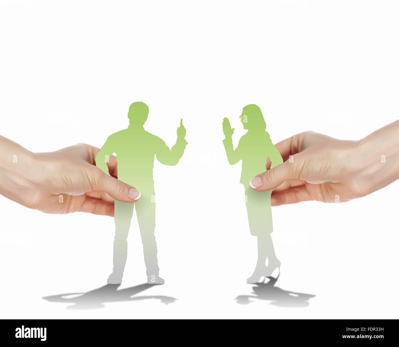 Profile silhouette shadow angry woman hi-res stock photography and ...