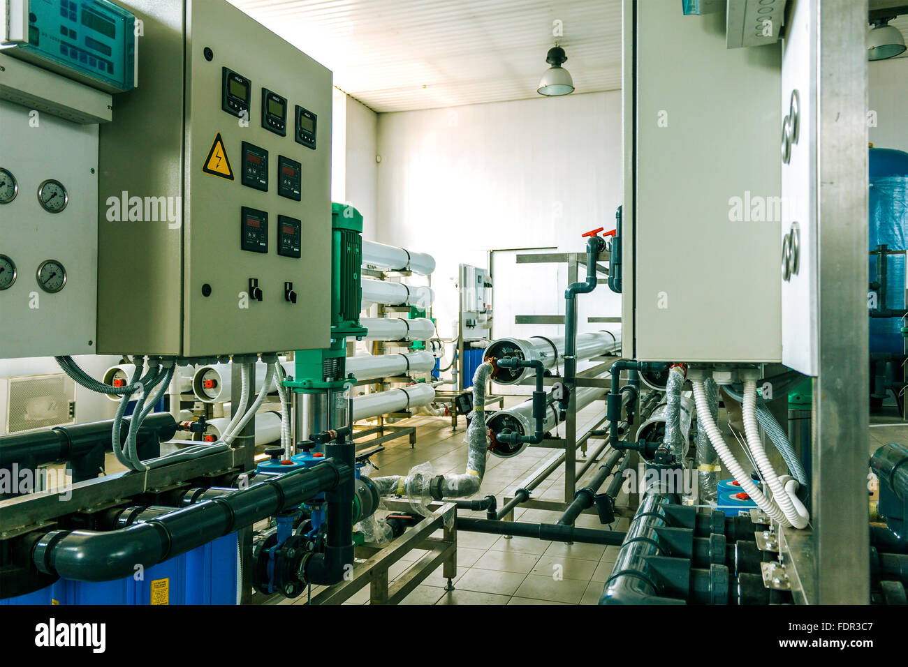 pumps and piping system filtration and water purification Stock Photo ...